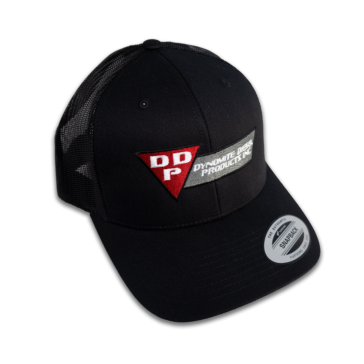 Color Flag Logo Snapback Trucker Hat (Black/Black) – Dynomite Diesel ...