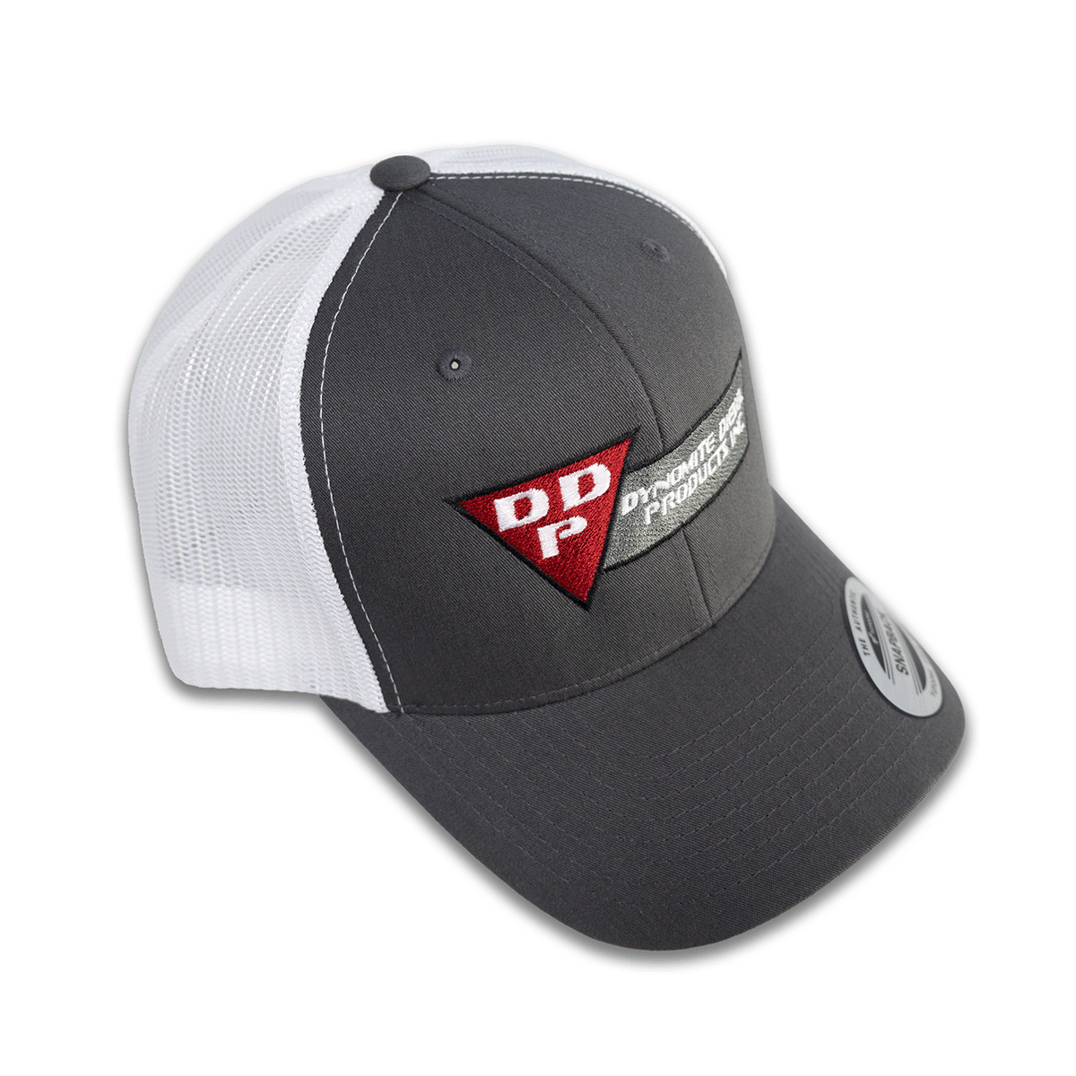 Color Flag Logo Snapback Trucker Hat (Charcoal/White) – Dynomite Diesel ...