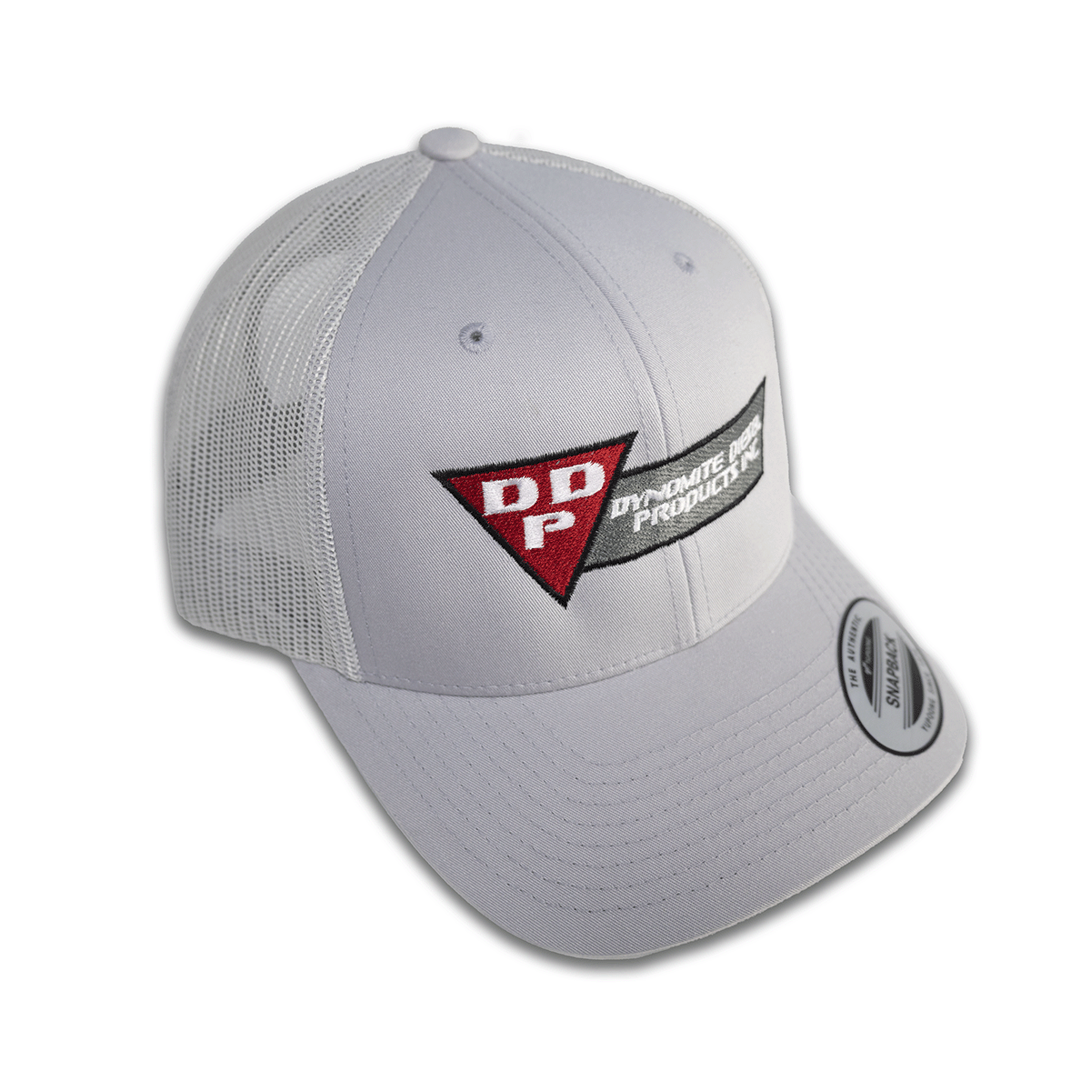 Color Flag Logo Snapback Trucker Hat (Silver/Silver) – Dynomite Diesel ...